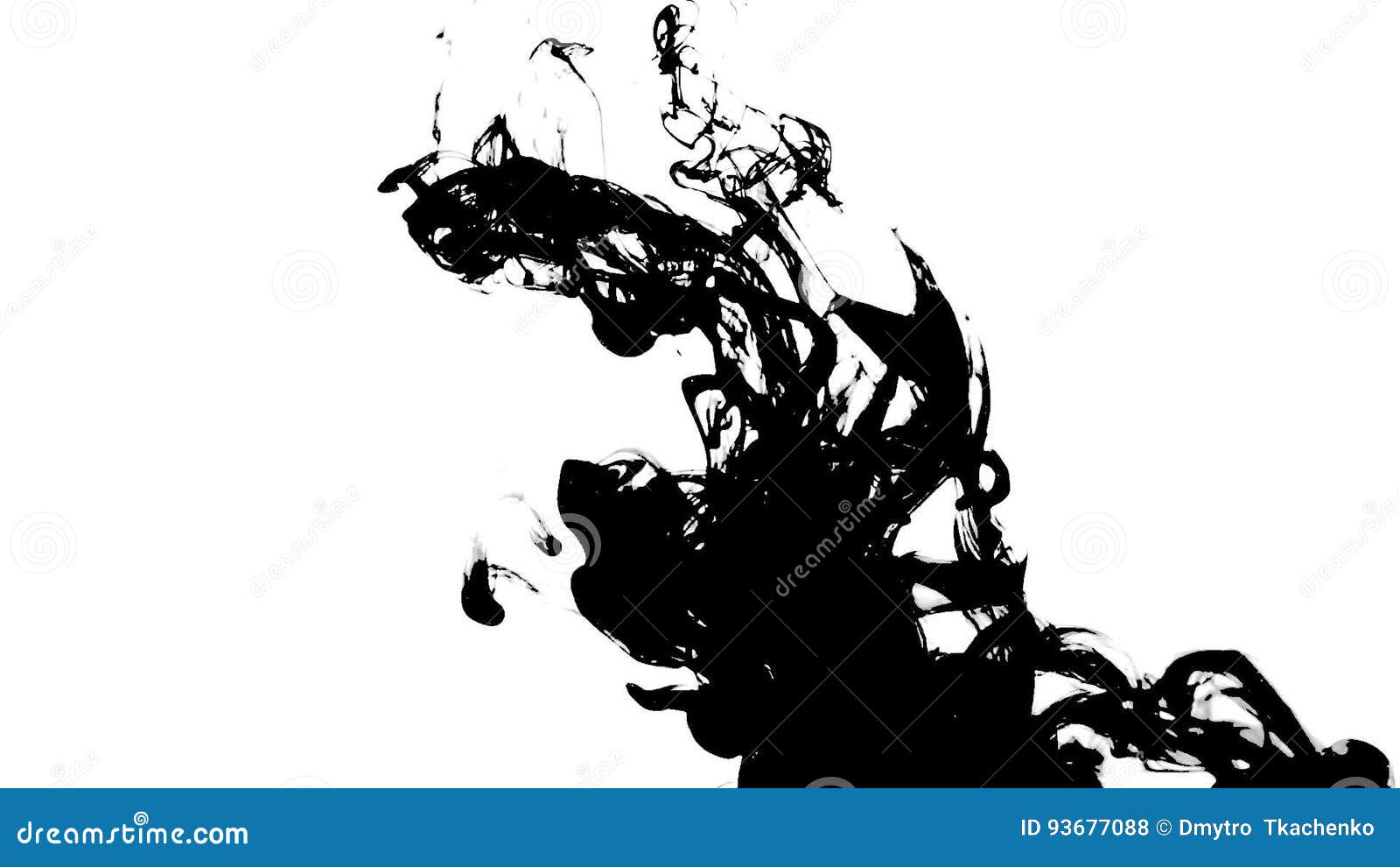 Black Ink In Water Background