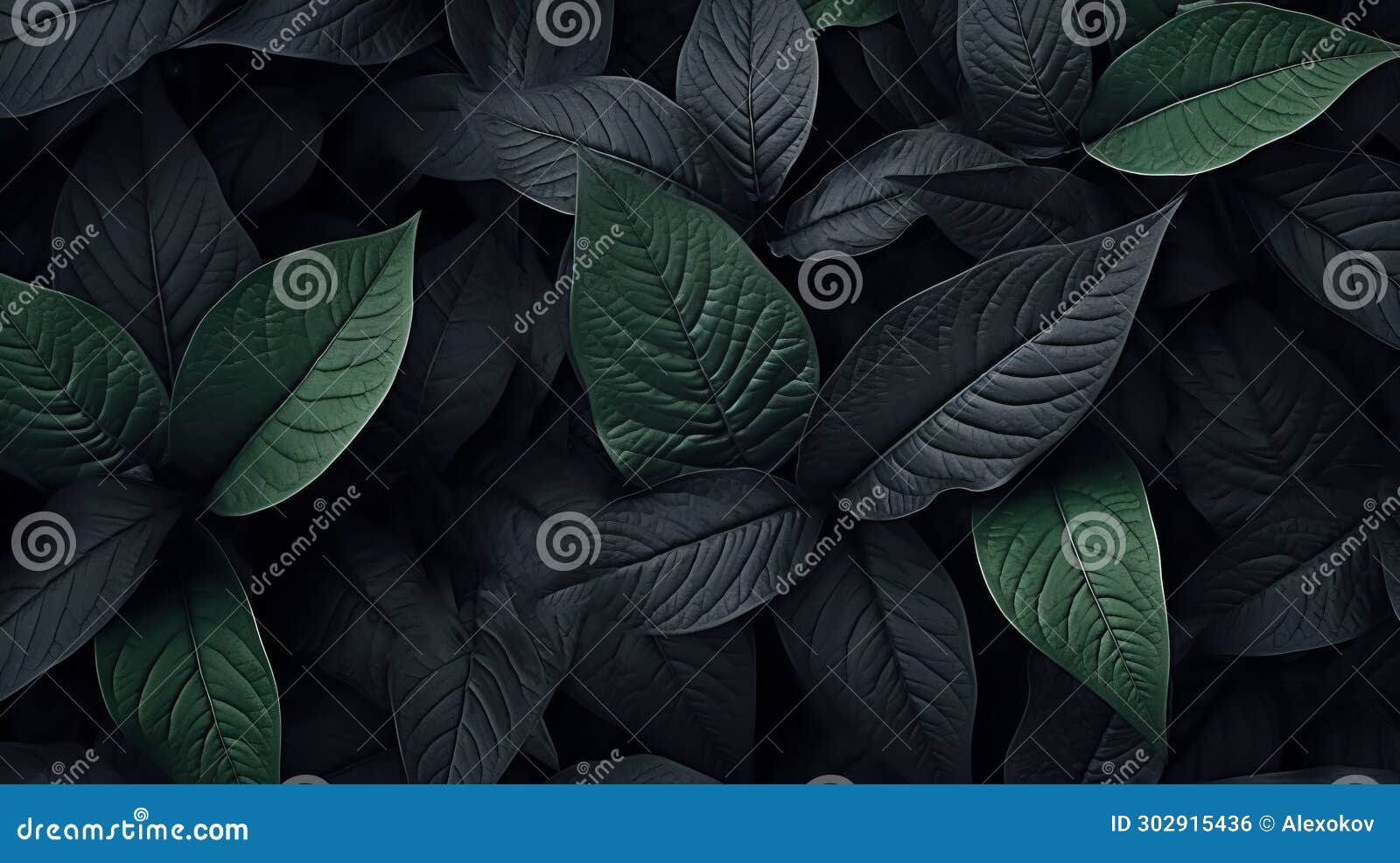 Abstract Black Leaves Texture for Tropical Leaf Background AI Generated ...