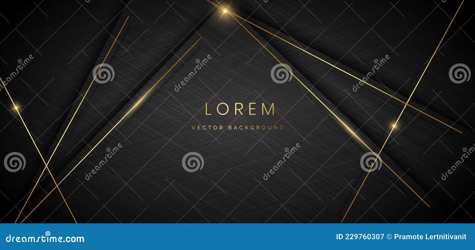 Abstract Black Line Background with Goldenlines Light Effect. Luxury ...