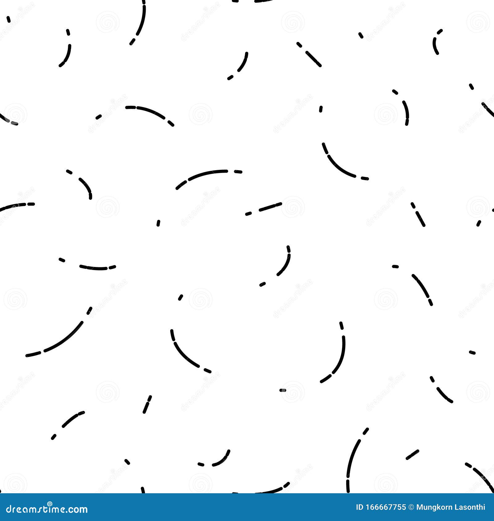 Abstract Black Line Curved Stripes Seamless. Vector Illustration Stock ...