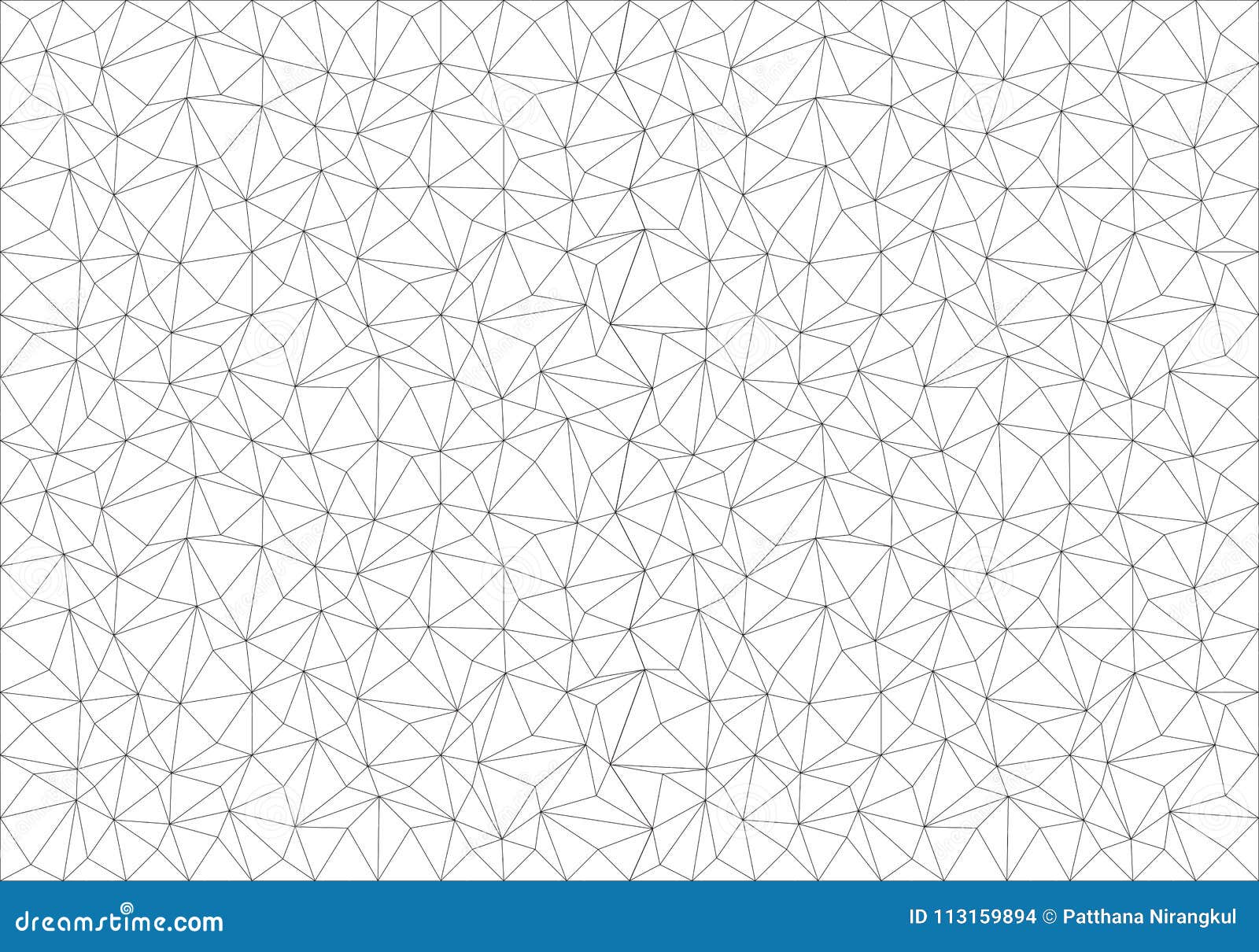 Abstract Black Line Polygon Mesh On White Background Vector ...