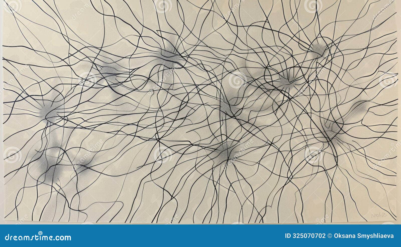 Abstract Black Lines Artwork on White Background Stock Photo - Image of ...