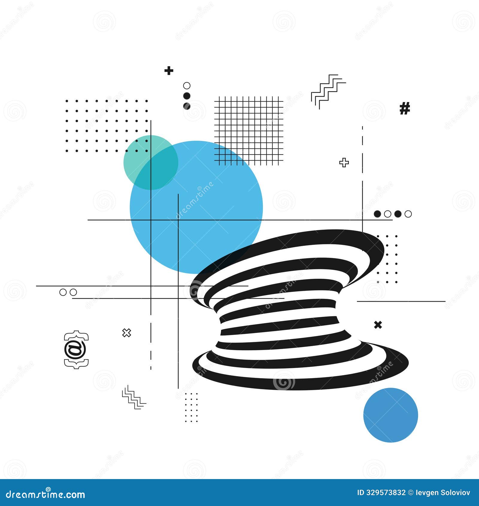 Abstract Black Lines Blue Background Stock Vector - Illustration of ...