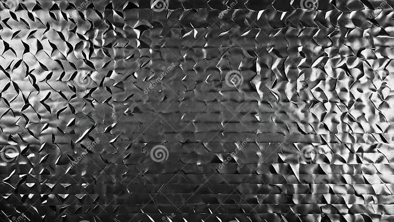 Abstract Black Metallic Pattern Made of Angular Shapes with Light ...
