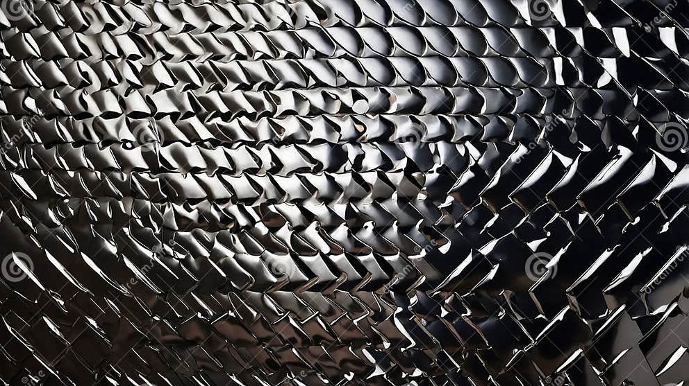 Abstract Black Metallic Pattern Made of Angular Shapes with Light ...