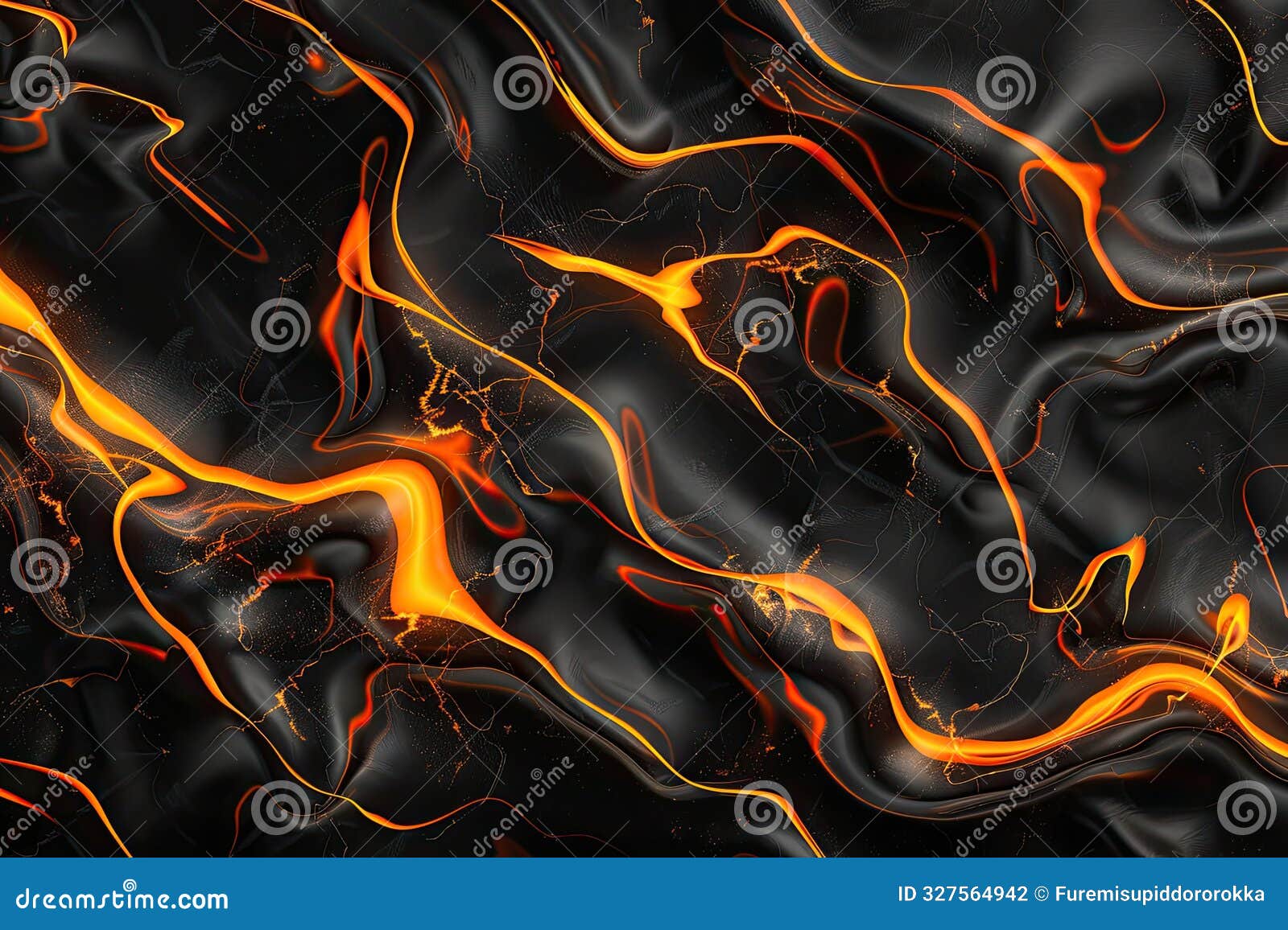 Abstract Black and Orange Background with Electric Currents Stock ...