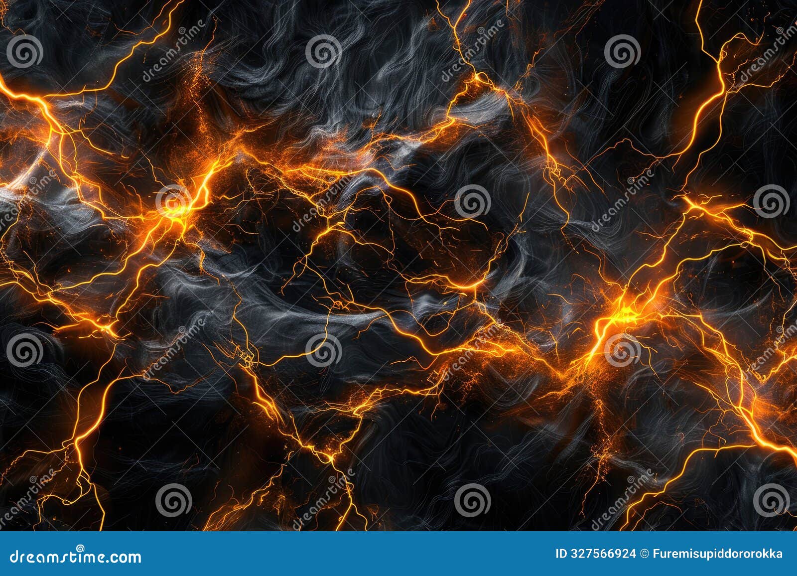 Abstract Black And Orange Background With Electric Currents Stock ...