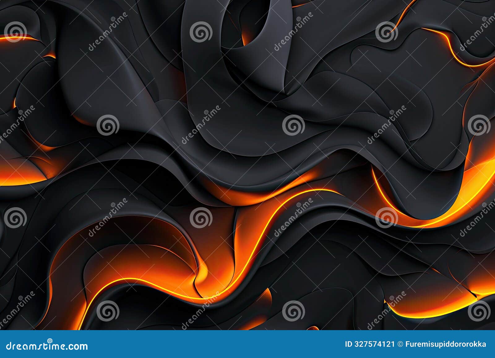 Abstract Black and Orange Background with Neon Light Effects Stock ...