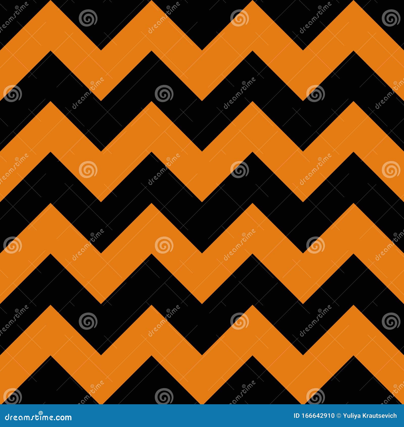 Abstract Black Orange Geometric Zigzag Texture. Vector Illustration ...