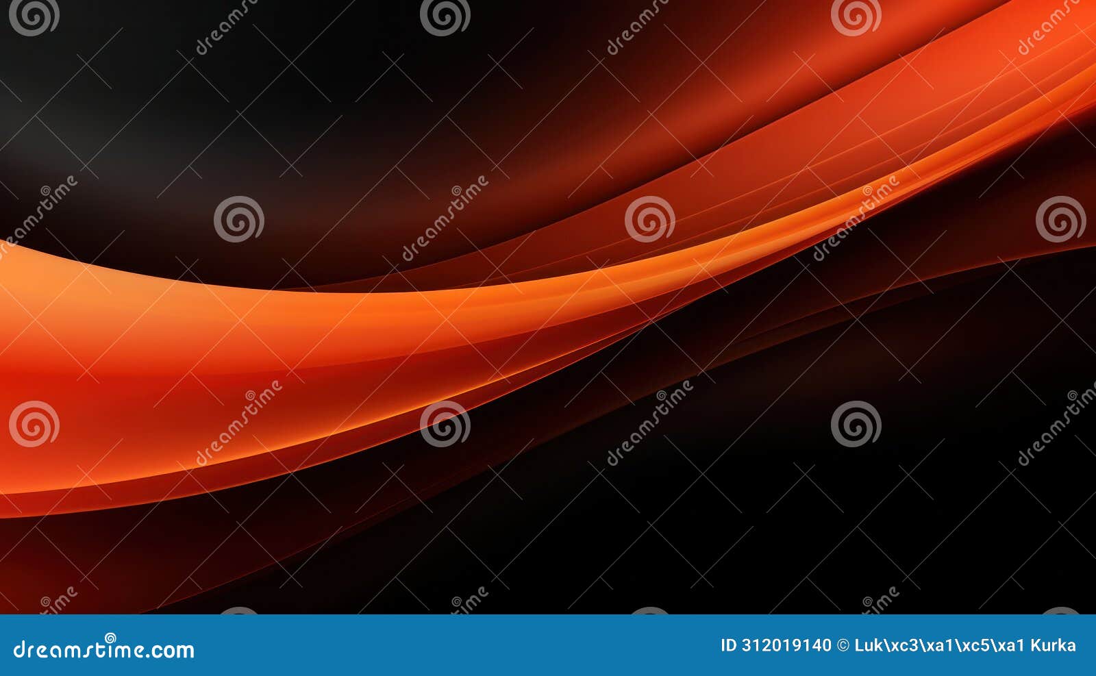 Abstract Black and Orange Neon Background. Shiny Moving Lines and Waves ...