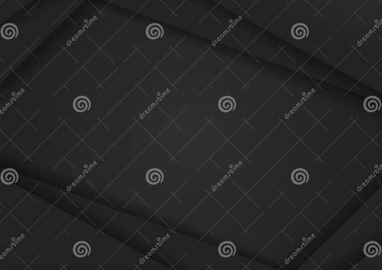 Abstract Black Paper Background Design with Shadow Stock Vector ...