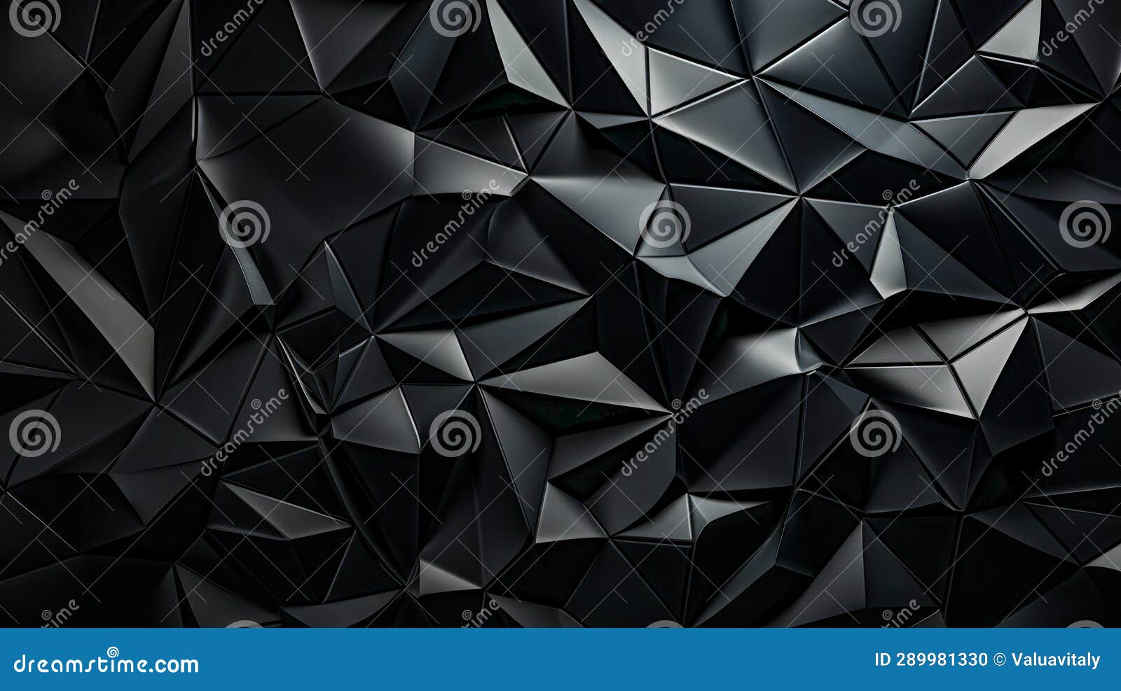 Abstract Black Polygonal Background Texture. Low Poly Dark Wall. Deep ...