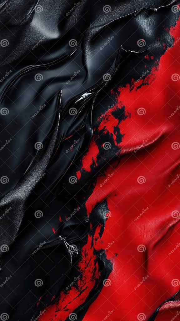 Abstract Black and Red Fabric Texture, a Study in Contrast and Movement ...