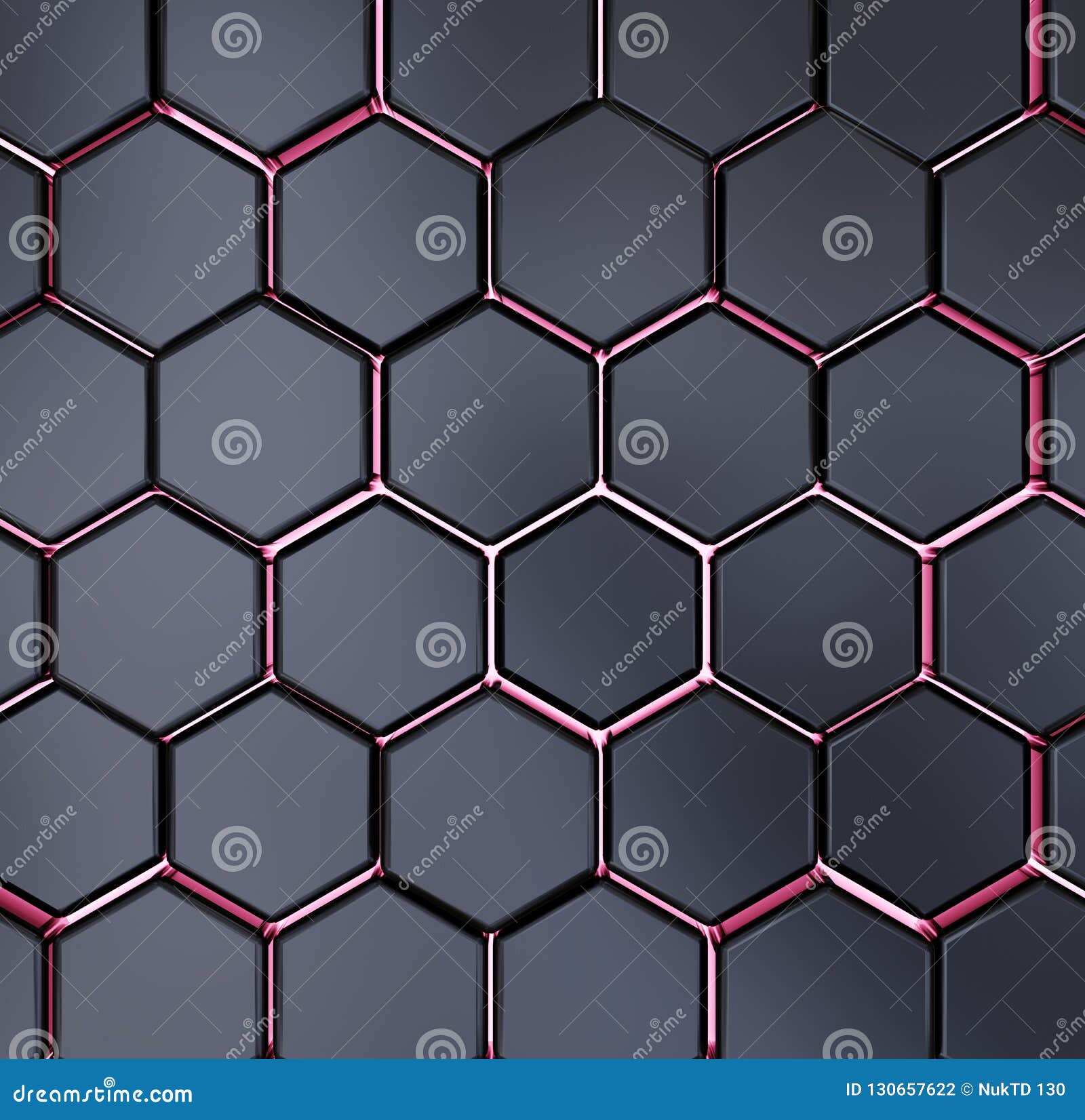 Red Hexagon Pattern Wallpaper