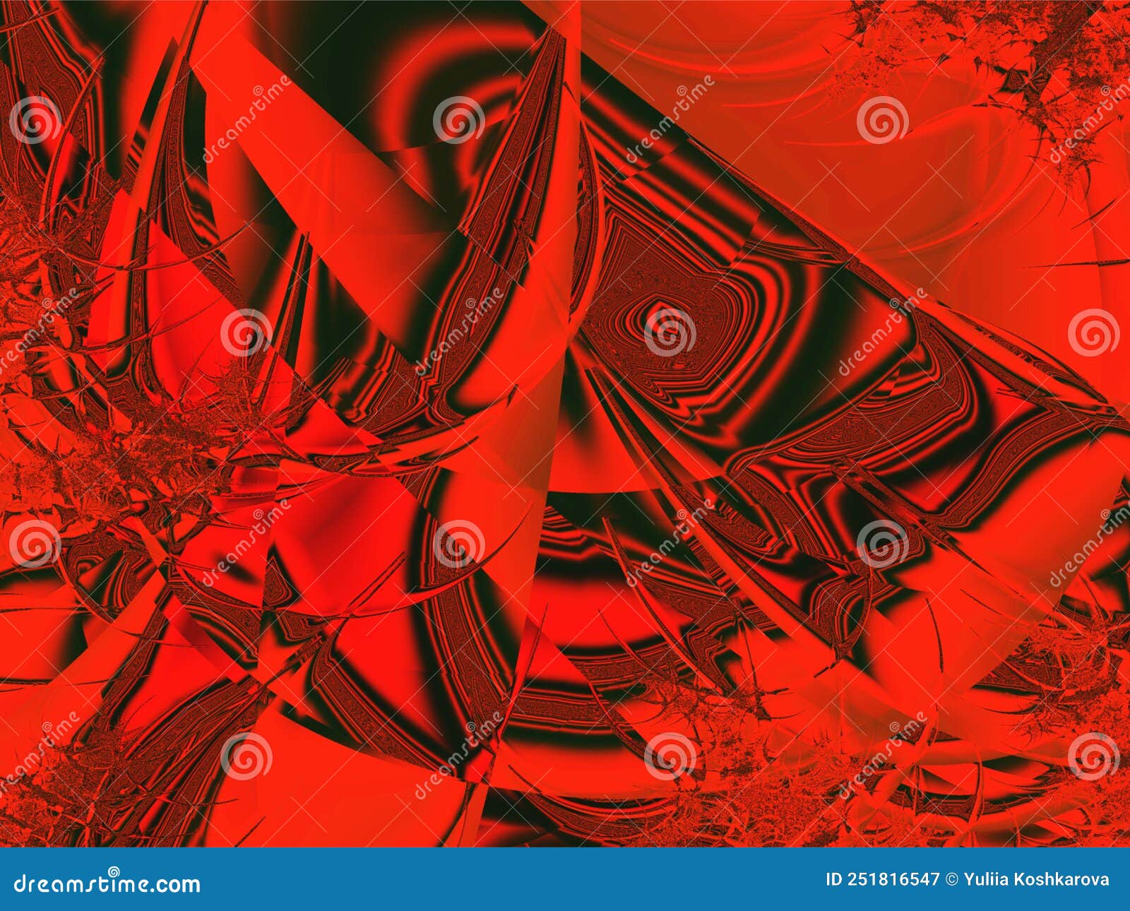 Abstract Black and Red Line Drawing, Color Graphics, Background Stock ...