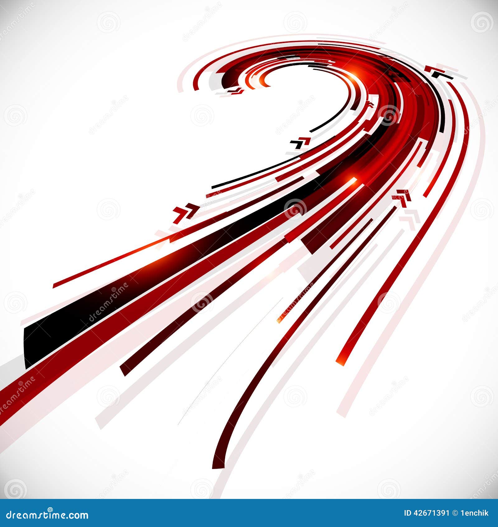 Abstract Black and Red Perspective Vector Stock Illustration ...