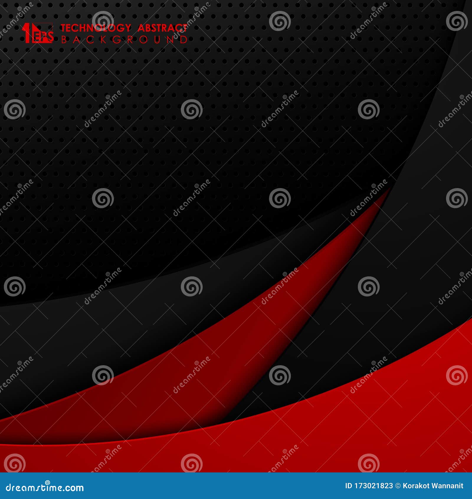 Abstract Black and Red Technology Gradient Color Design of Tech ...