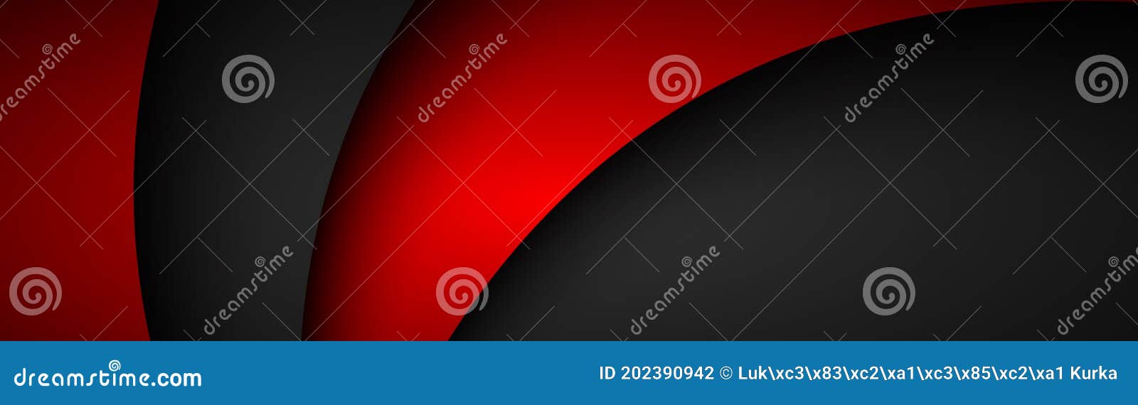 Abstract Black and Red Wavy Header. Modern Corporate Desing Banner ...