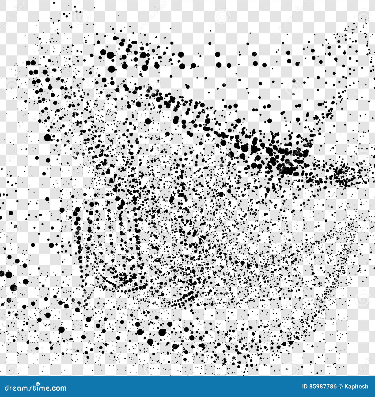 Abstract Black Round Noise Points Structure Stock Vector - Illustration ...