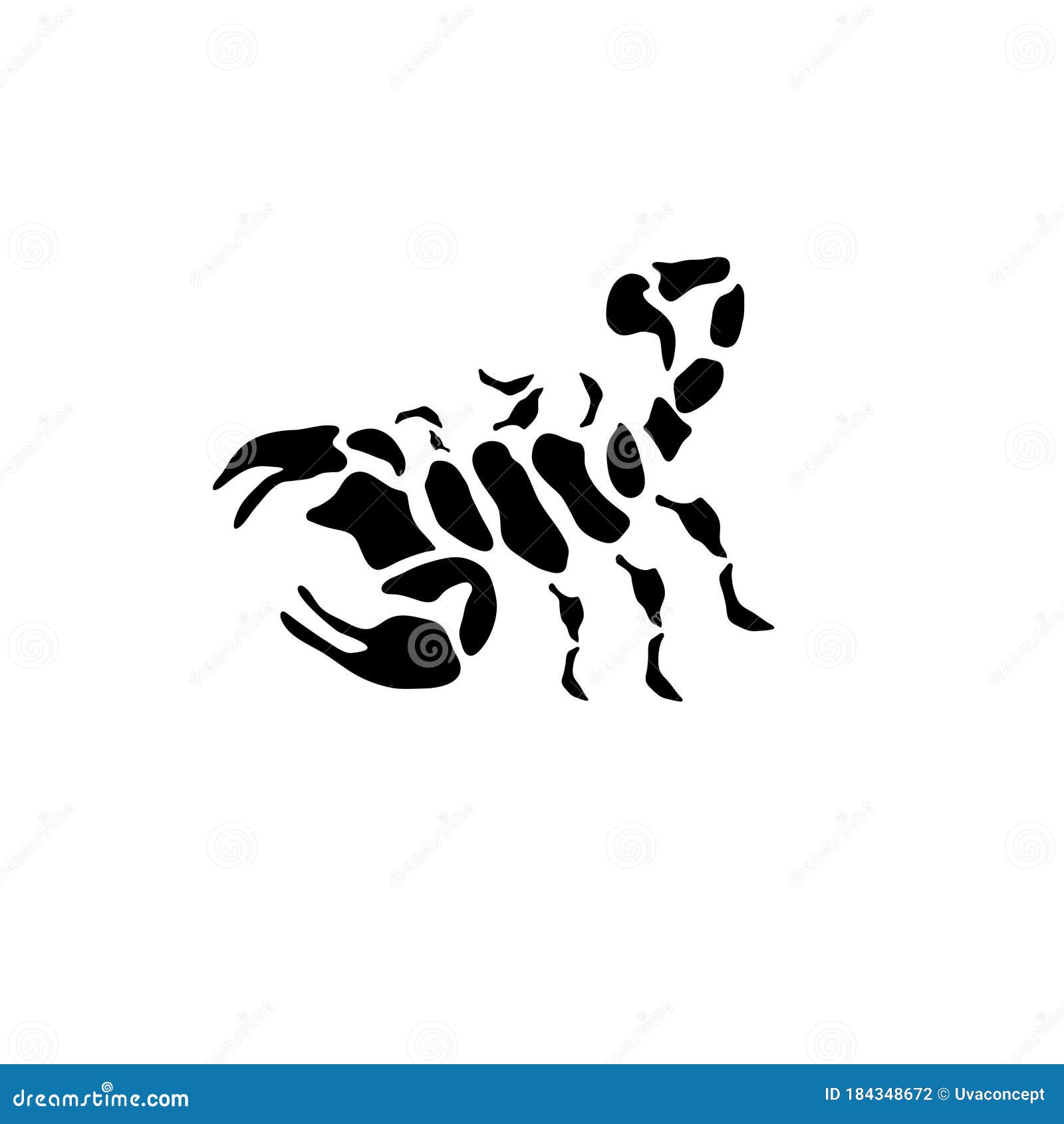 Abstract Black Scorpion Vector Design Template Stock Vector ...