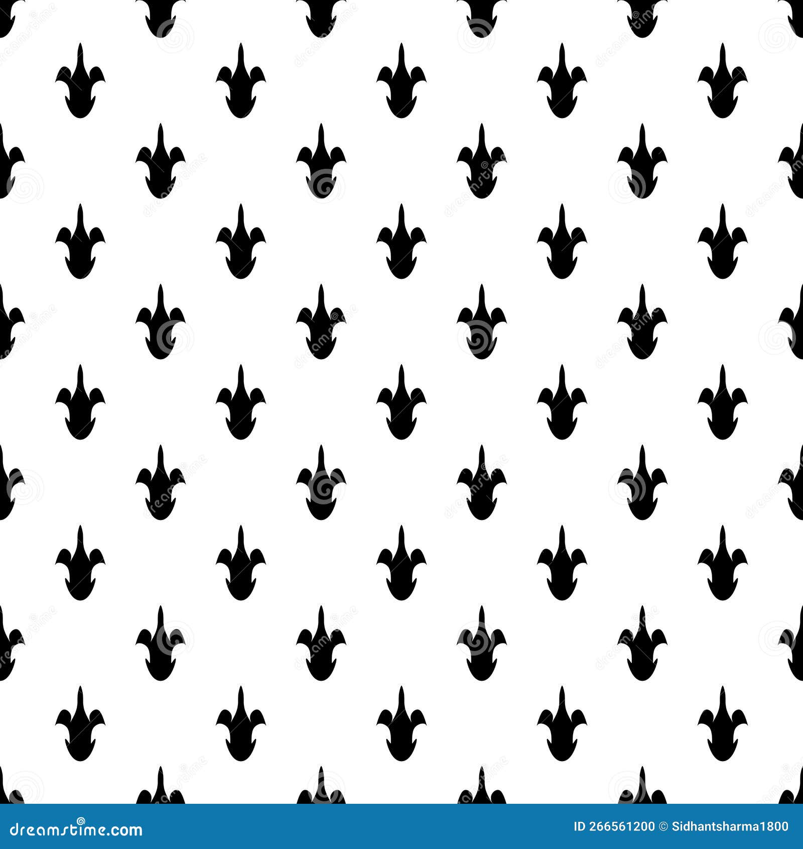 Abstract Black Seamless Curvy Element Circle Repeated Pattern Design on ...