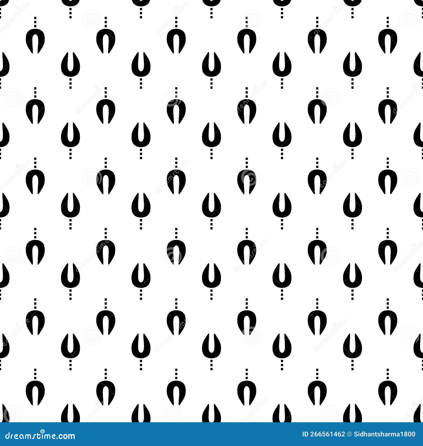 Abstract Black Seamless Curvy Element Circle Repeated Pattern Design on ...