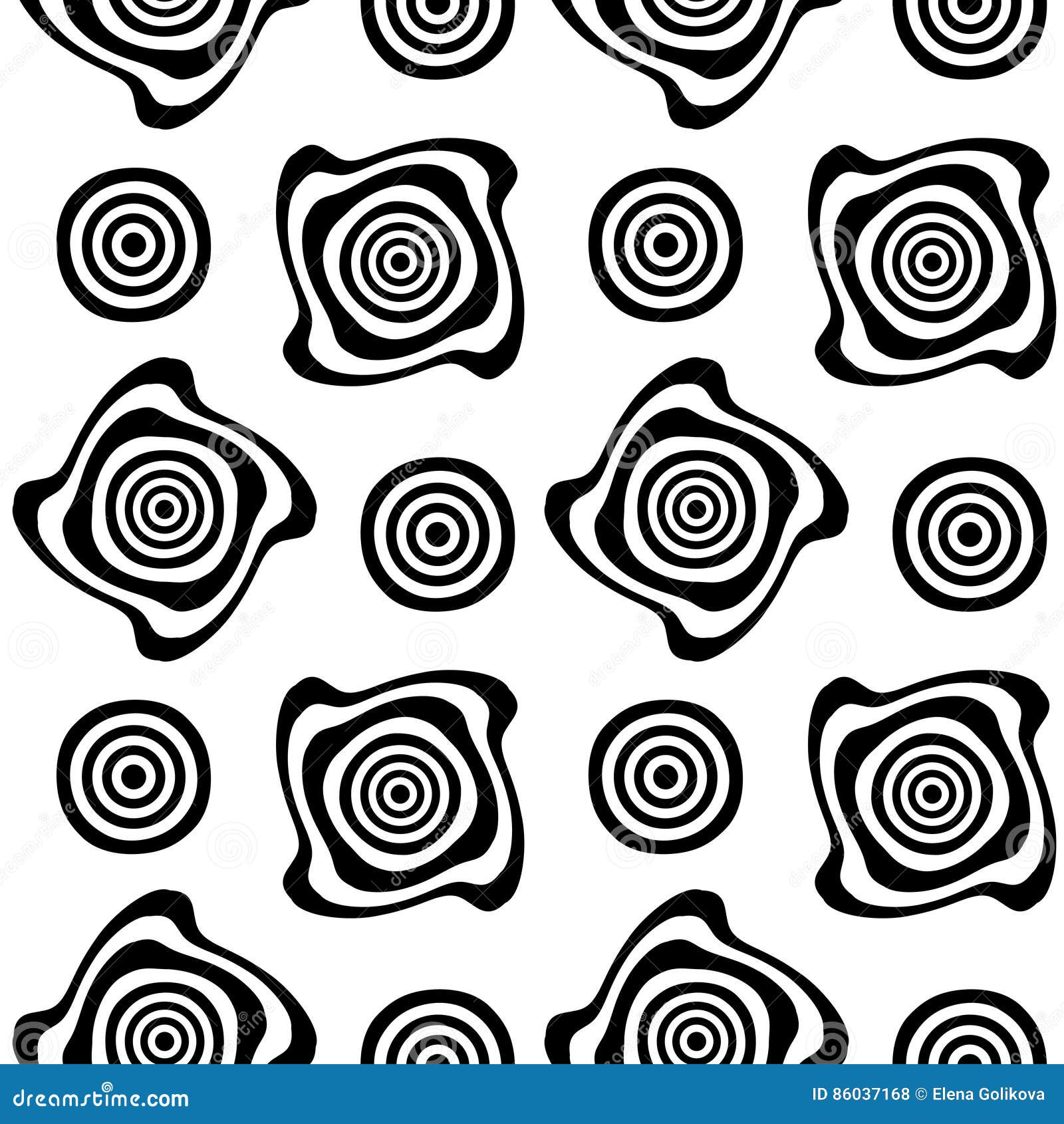 Abstract Black Seamless Pattern Stock Illustration - Illustration of ...