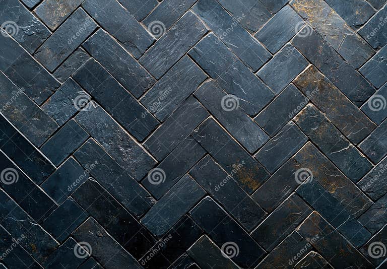 Abstract Black Slate Tile Pattern Stock Illustration - Illustration of ...
