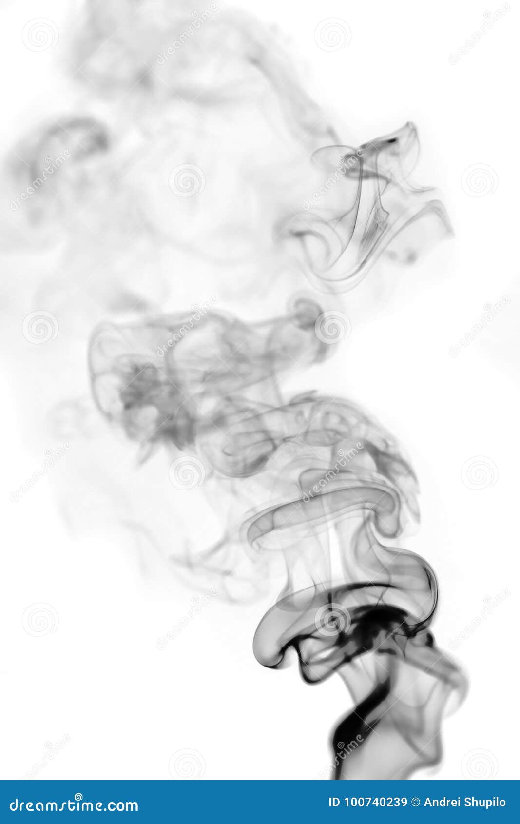 Abstract Black Smoke Pattern Over the White Background Stock Image ...