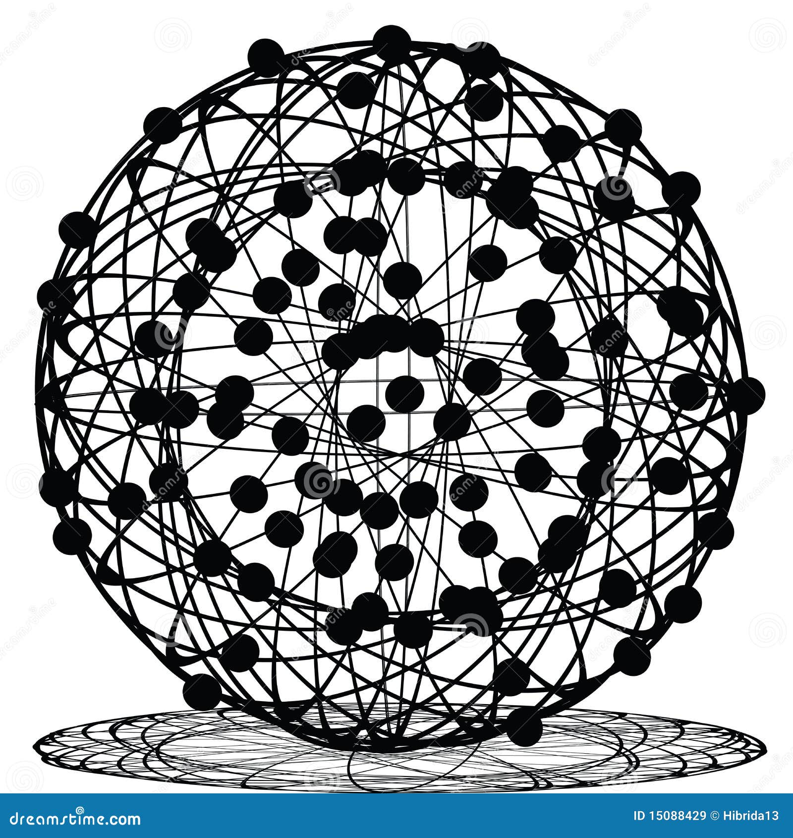 Abstract black sphere stock illustration. Illustration of abstract ...