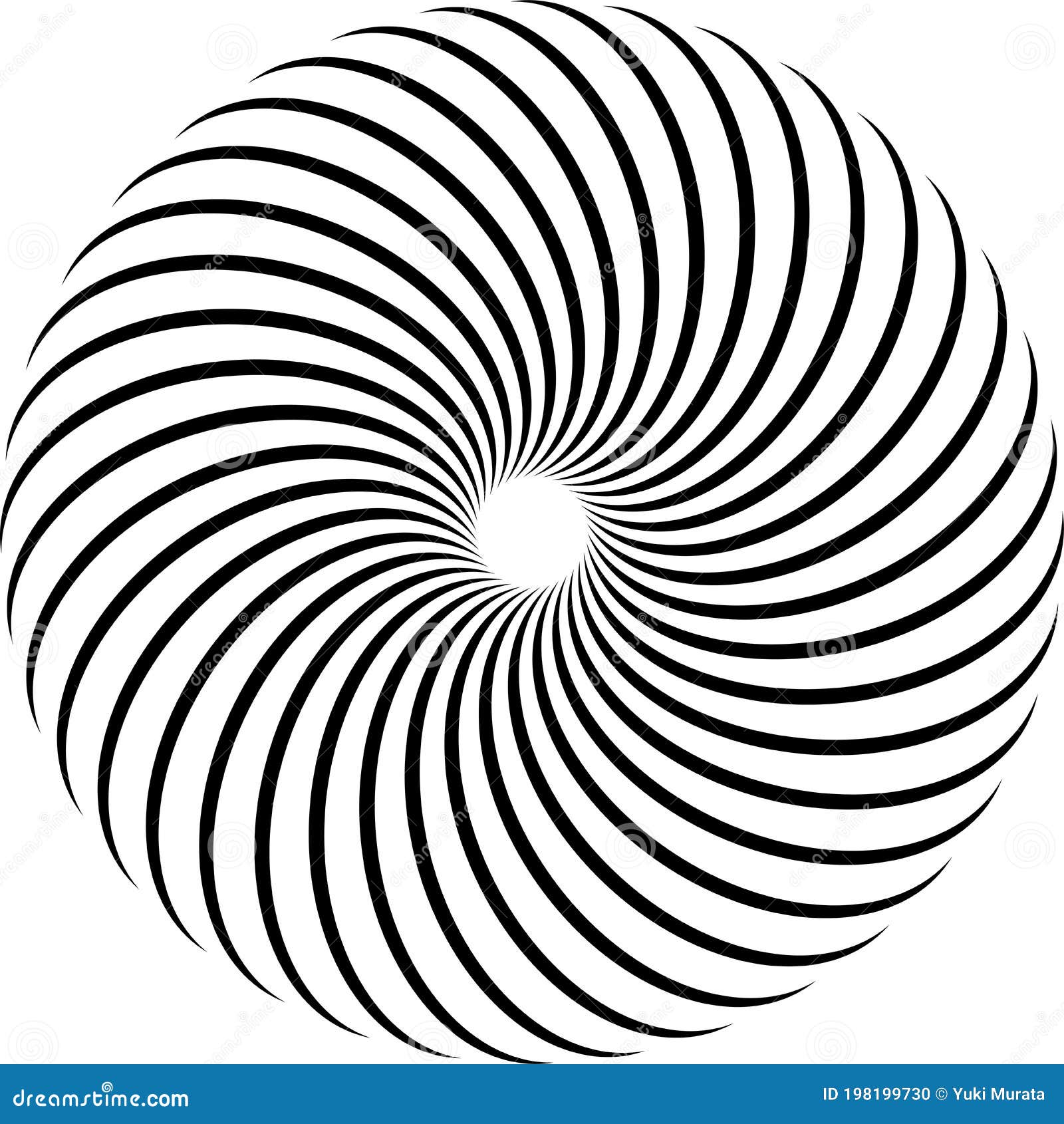 Abstract Black Spiral Element Stock Vector - Illustration of twisting ...
