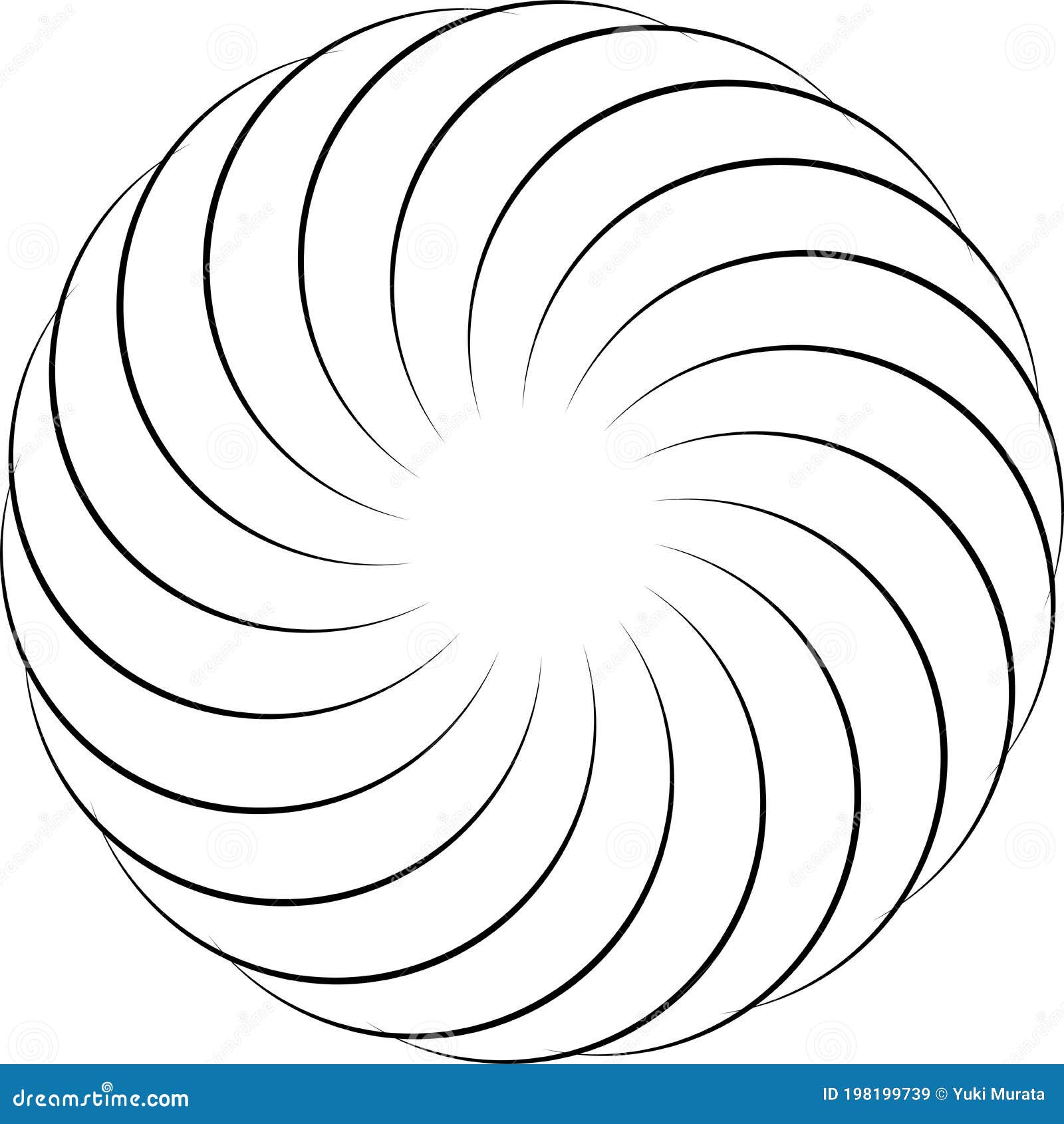 Abstract Black Spiral Element Stock Vector - Illustration of black ...
