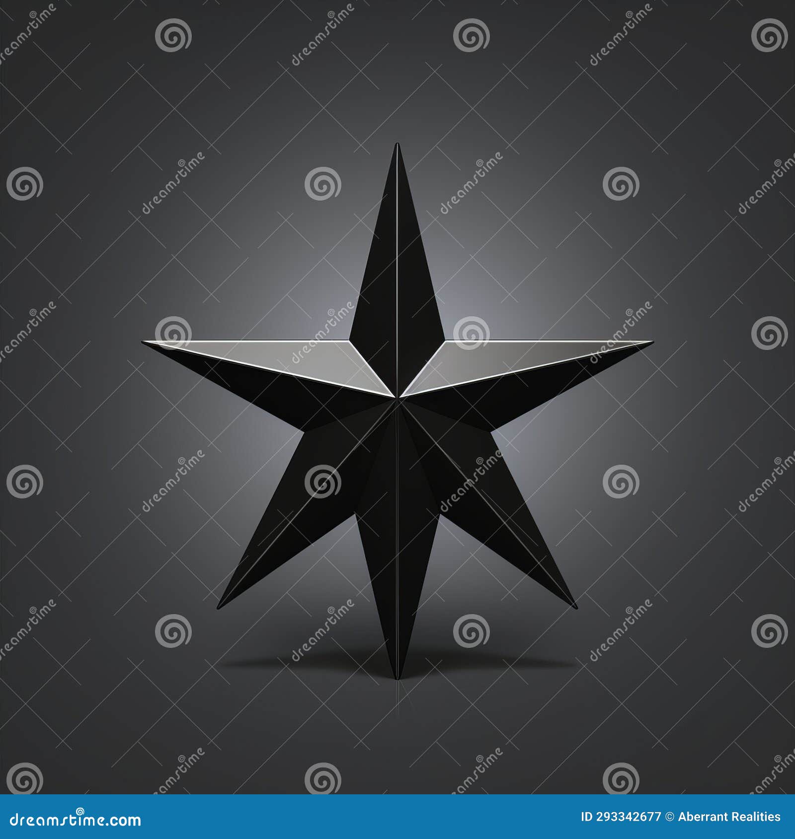 An Abstract Black Star on a Dark Background Stock Illustration ...