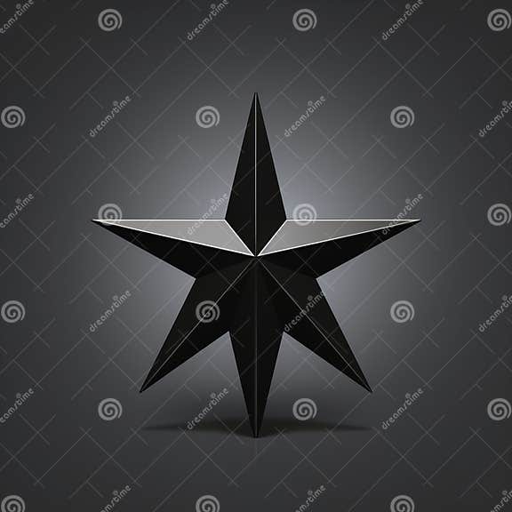 An Abstract Black Star on a Dark Background Stock Illustration ...