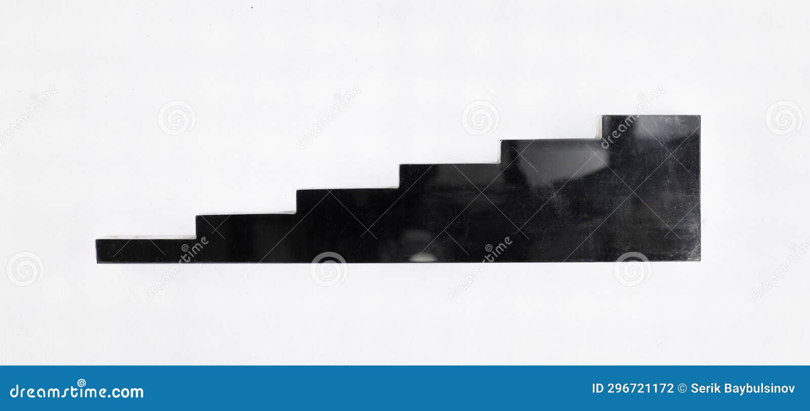 Abstract Black Steps,stairs Front Side Isolated on White Stock Photo ...
