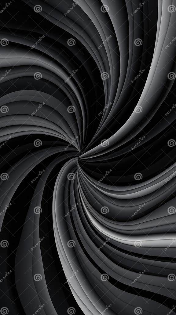 Abstract Black Swirling Twist. an Abstract Twist of Black Layers ...