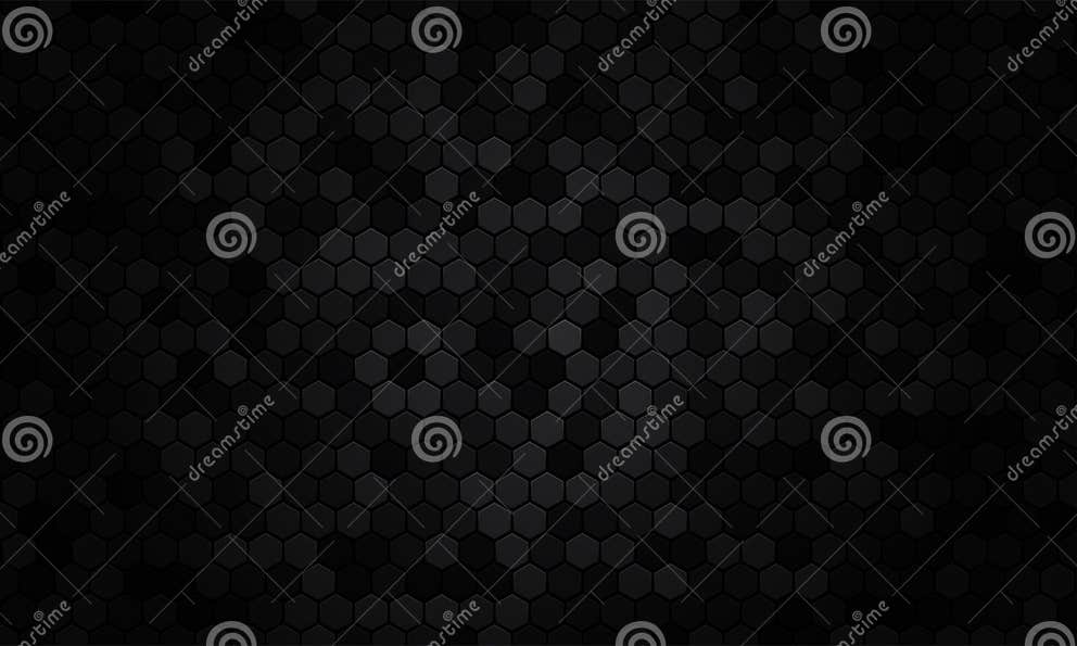 Abstract Black Texture Background Hexagon Stock Vector - Illustration ...