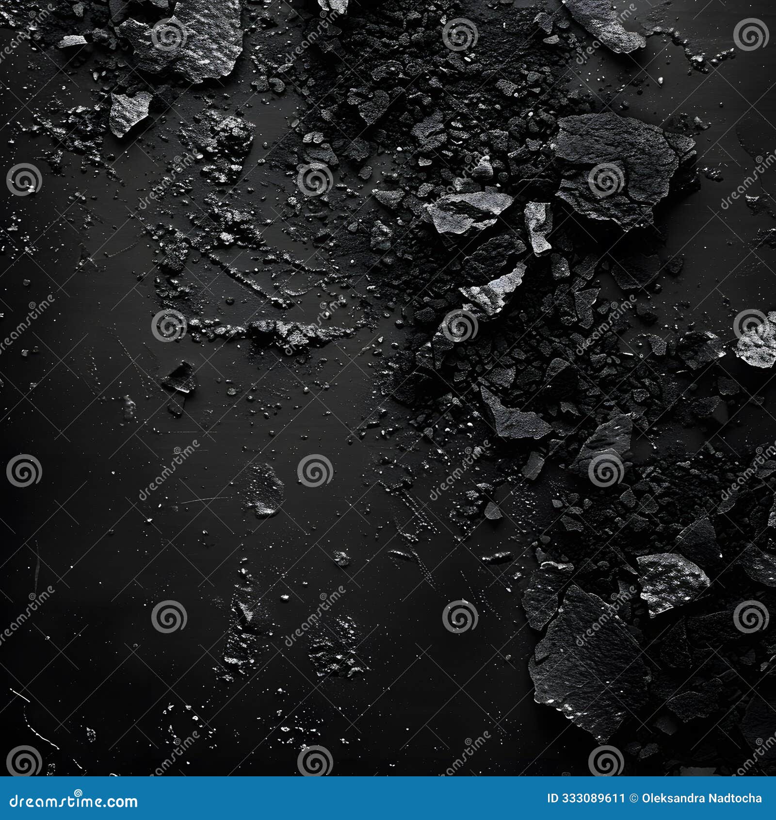 Abstract Black Texture Resembling Shattered Rock, a Blend of Chaotic ...