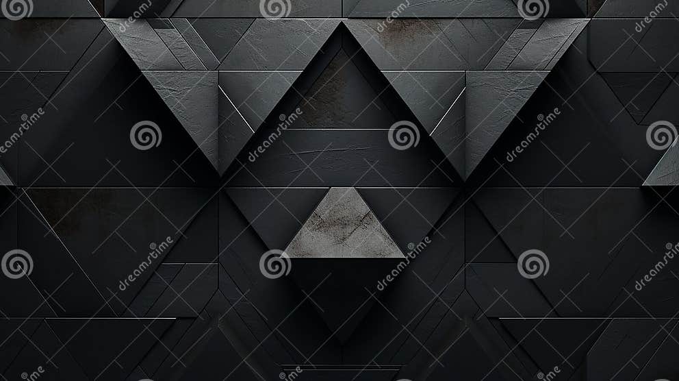 Abstract Black Triangle Background, Grunge Texture. Generative AI Stock ...