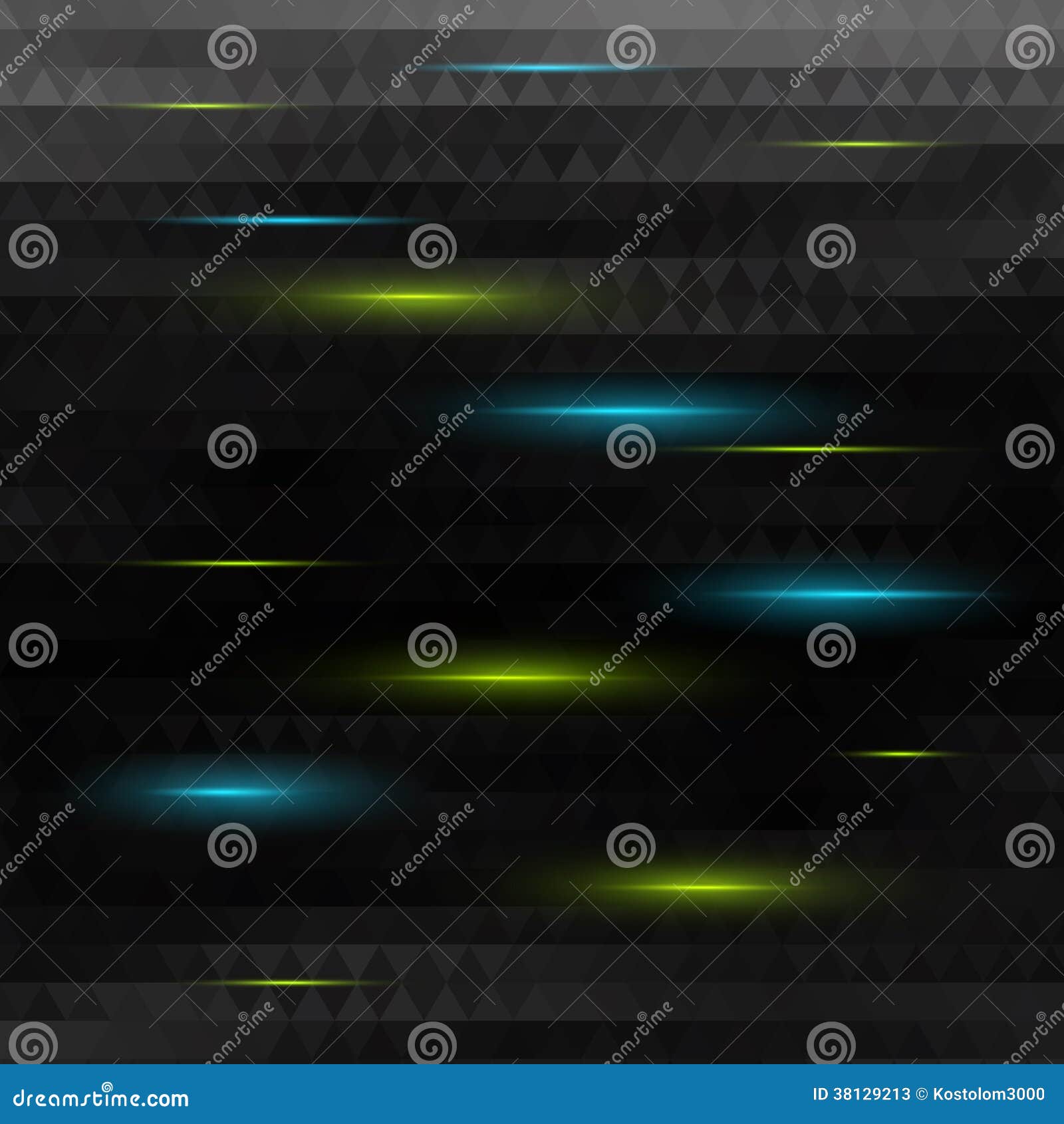 Abstract Black Triangle Background with Lights Stock Vector ...