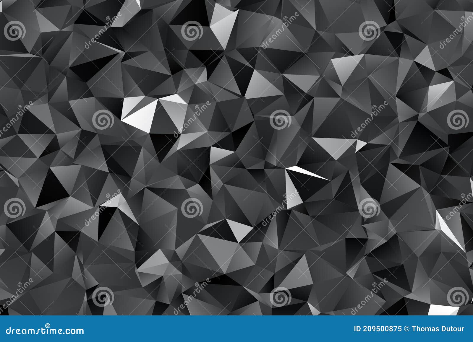 Abstract Black Triangle Background, Low Poly Pattern Stock Image ...