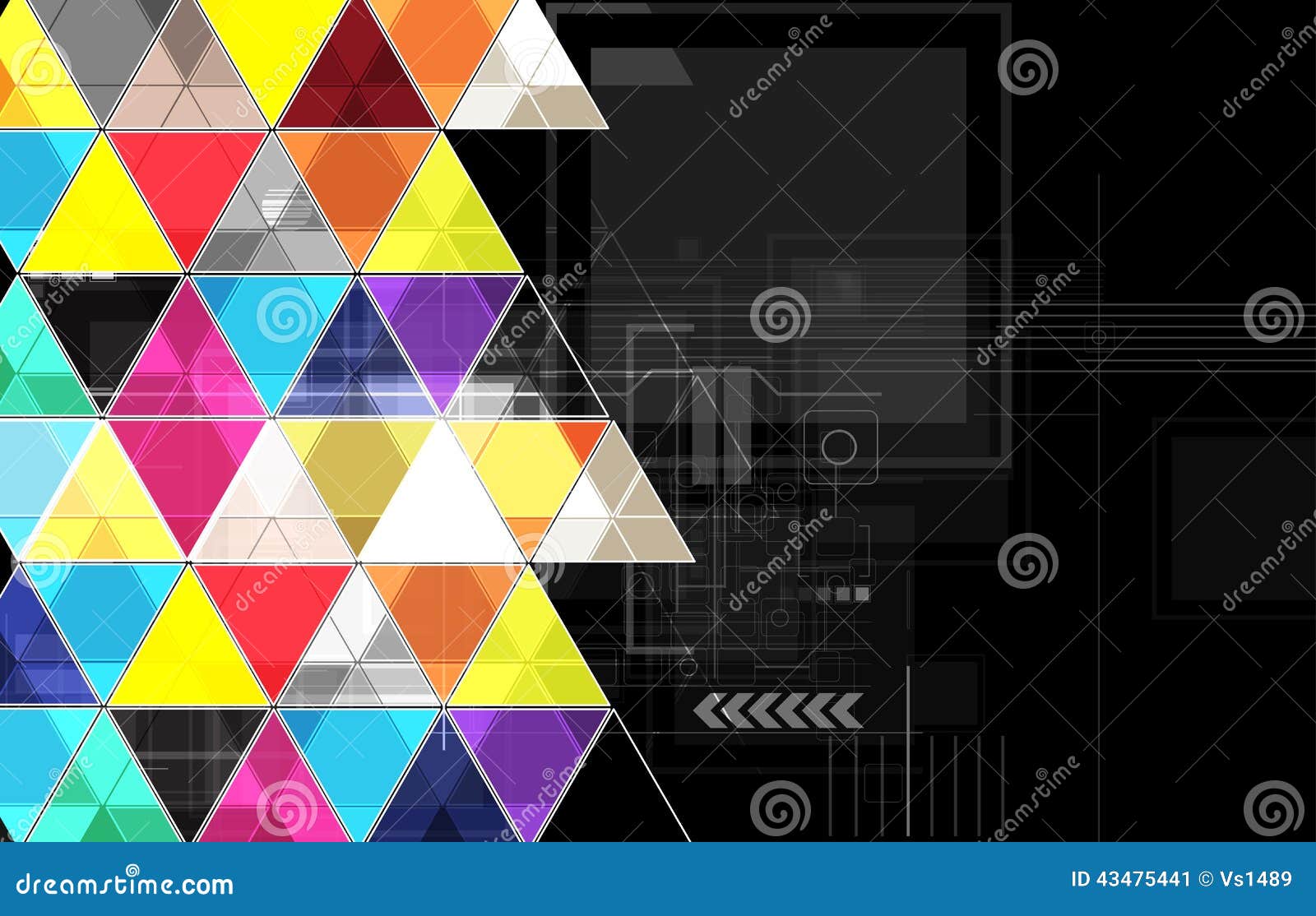 Triangle Technology Icon. Video Digital Logo Design Template. Stock ...
