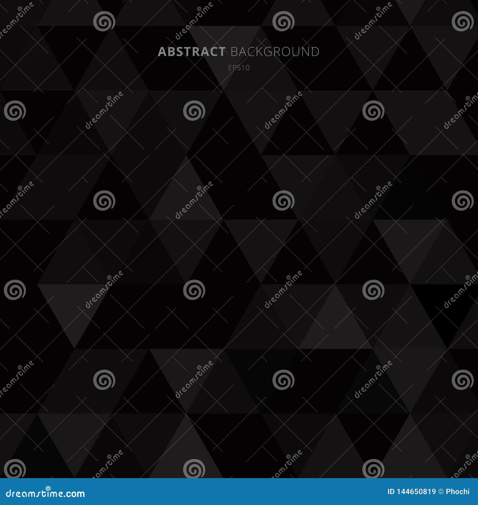 Abstract Black Triangles Pattern on Dark Background Minimal Style Stock ...