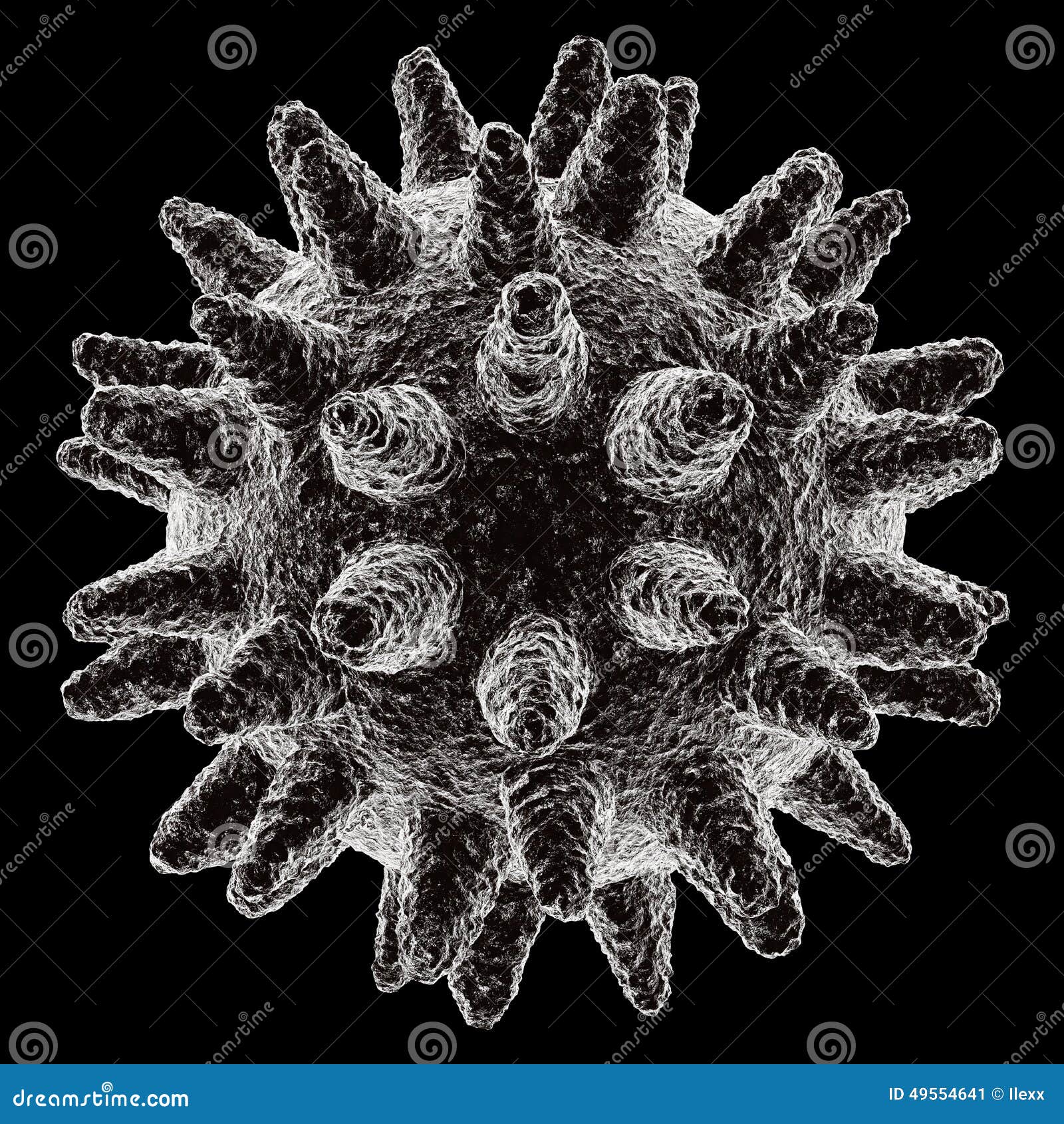 Black Virus On A Red Background And A White Arrow Graph Of Growth And ...