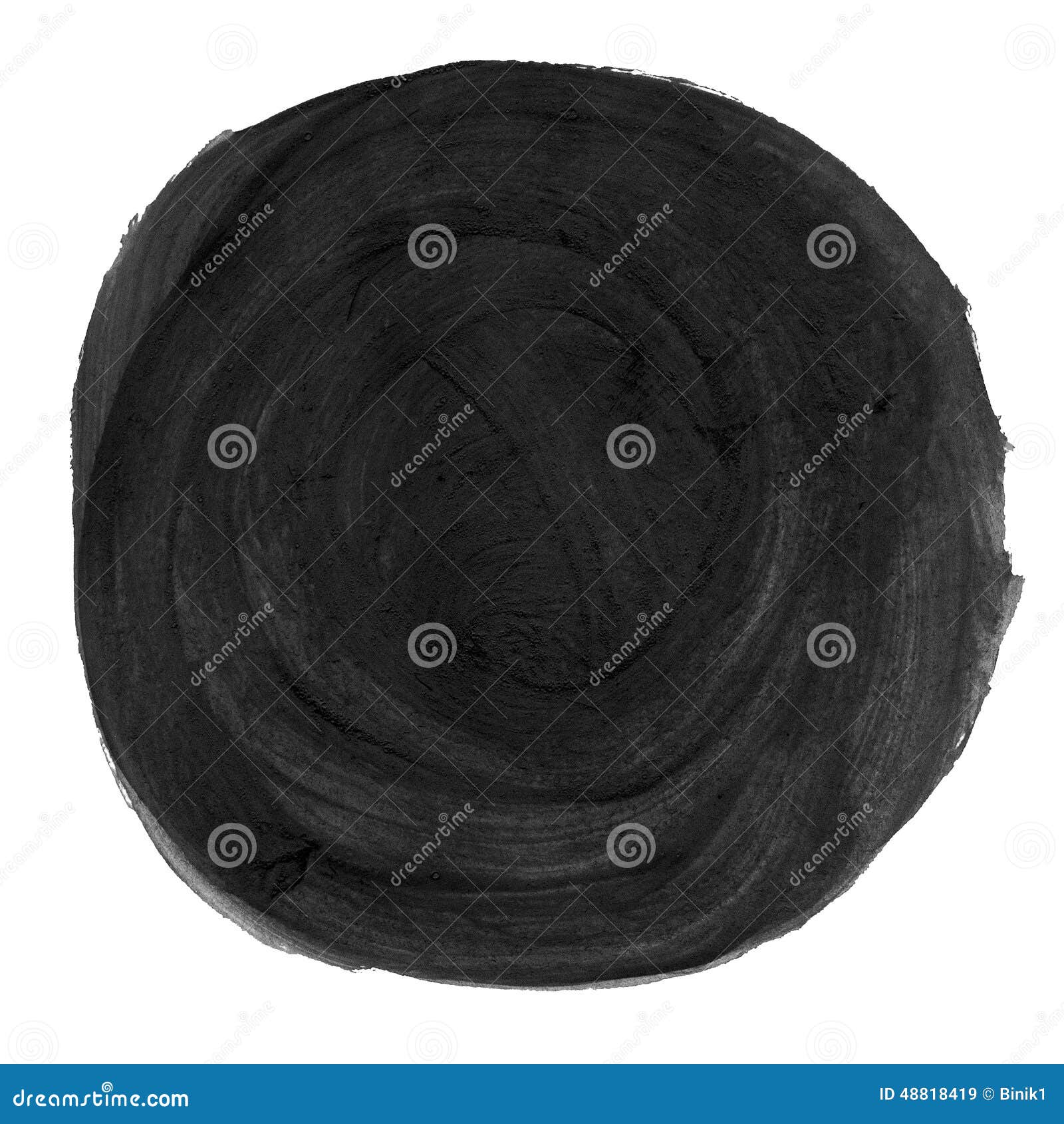 Abstract Black Watercolor Painted Circle Stock Illustration ...