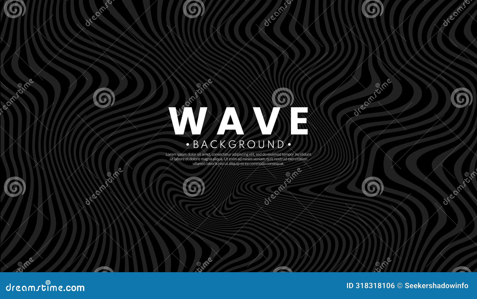 Abstract Black Wave Line Pattern Background. Wavy Line Concept Stock ...