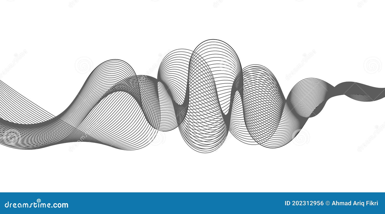 Abstract Black Wave Lines on White Background Stock Vector ...