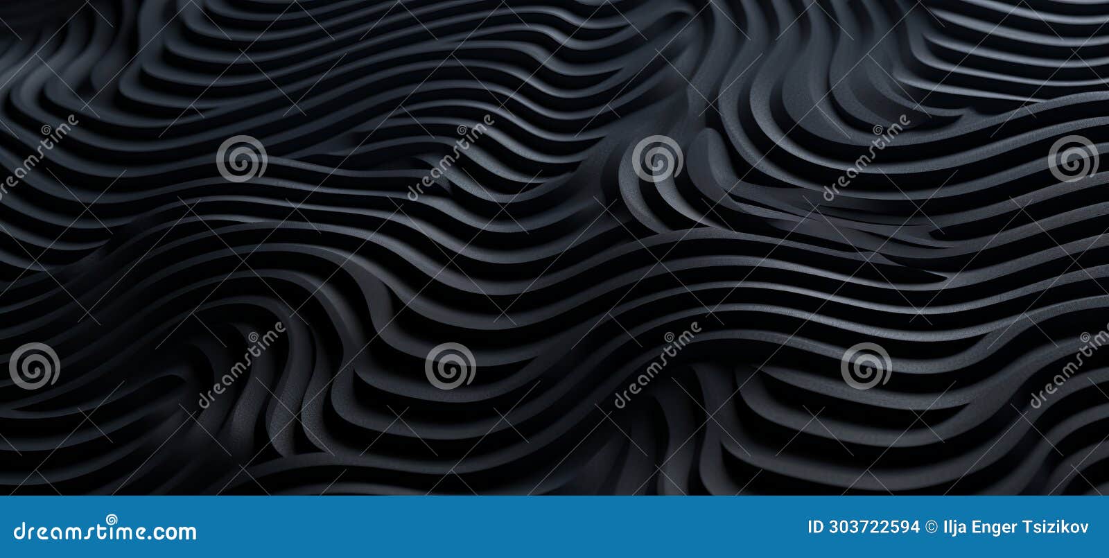 Abstract Black Wave Pattern Background Texture with Elegant Curves for ...