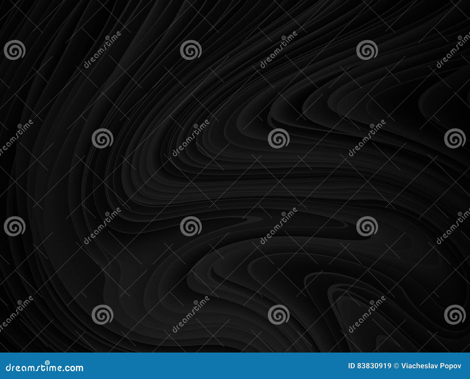 Abstract Black Wave Pattern Stock Illustration - Illustration of floral ...