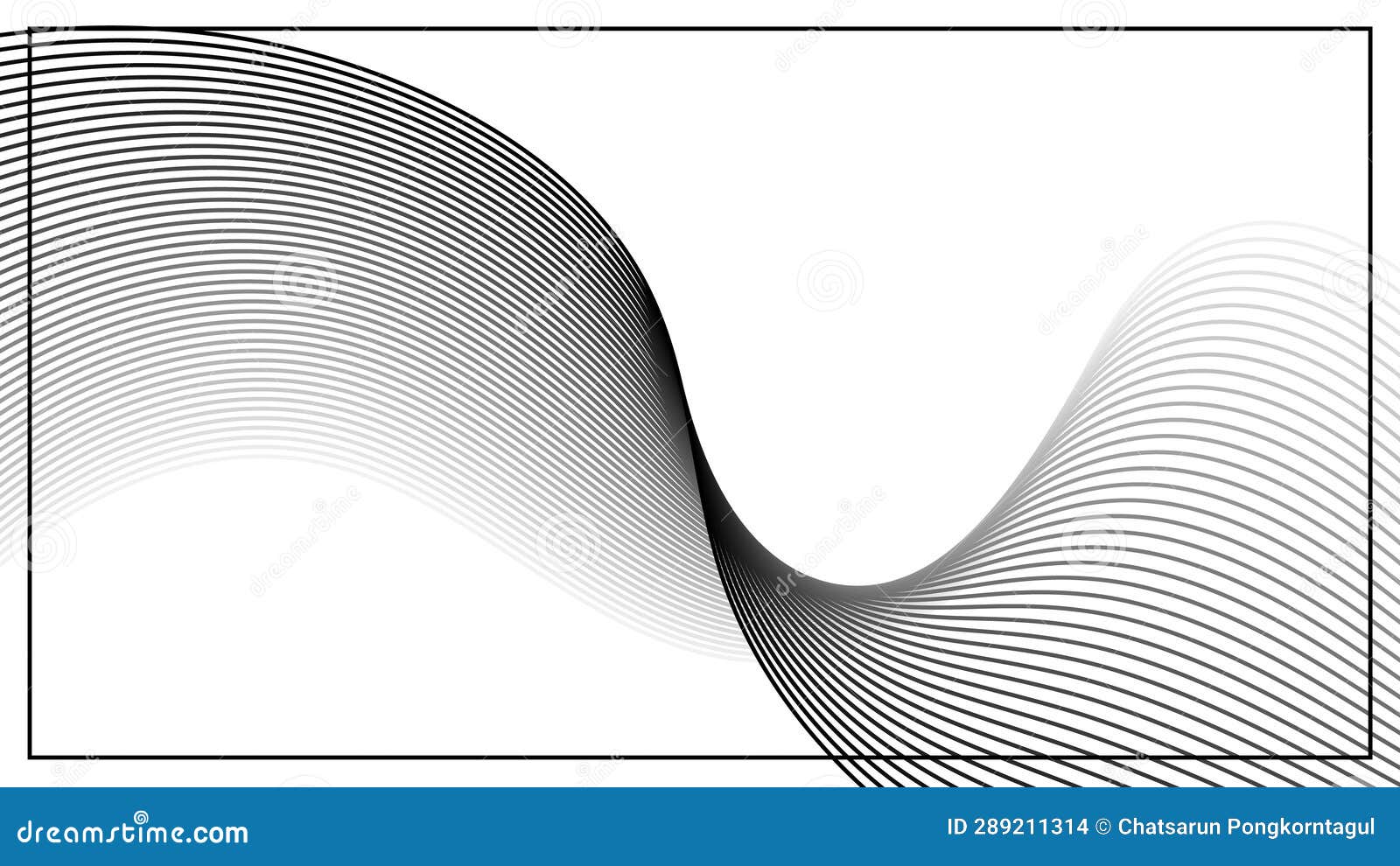 Abstract Black Waveform Lines Elements on White Background Stock Vector ...